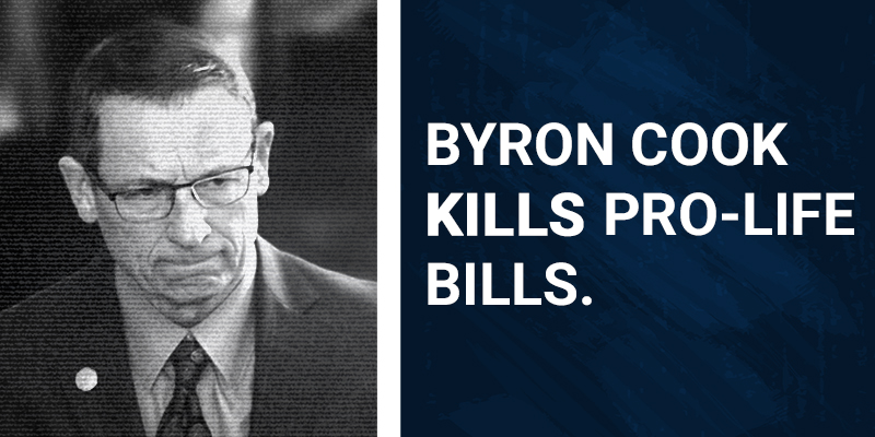 Byron Cook is singlehandedly obstructing priority Pro-Life legislation ...